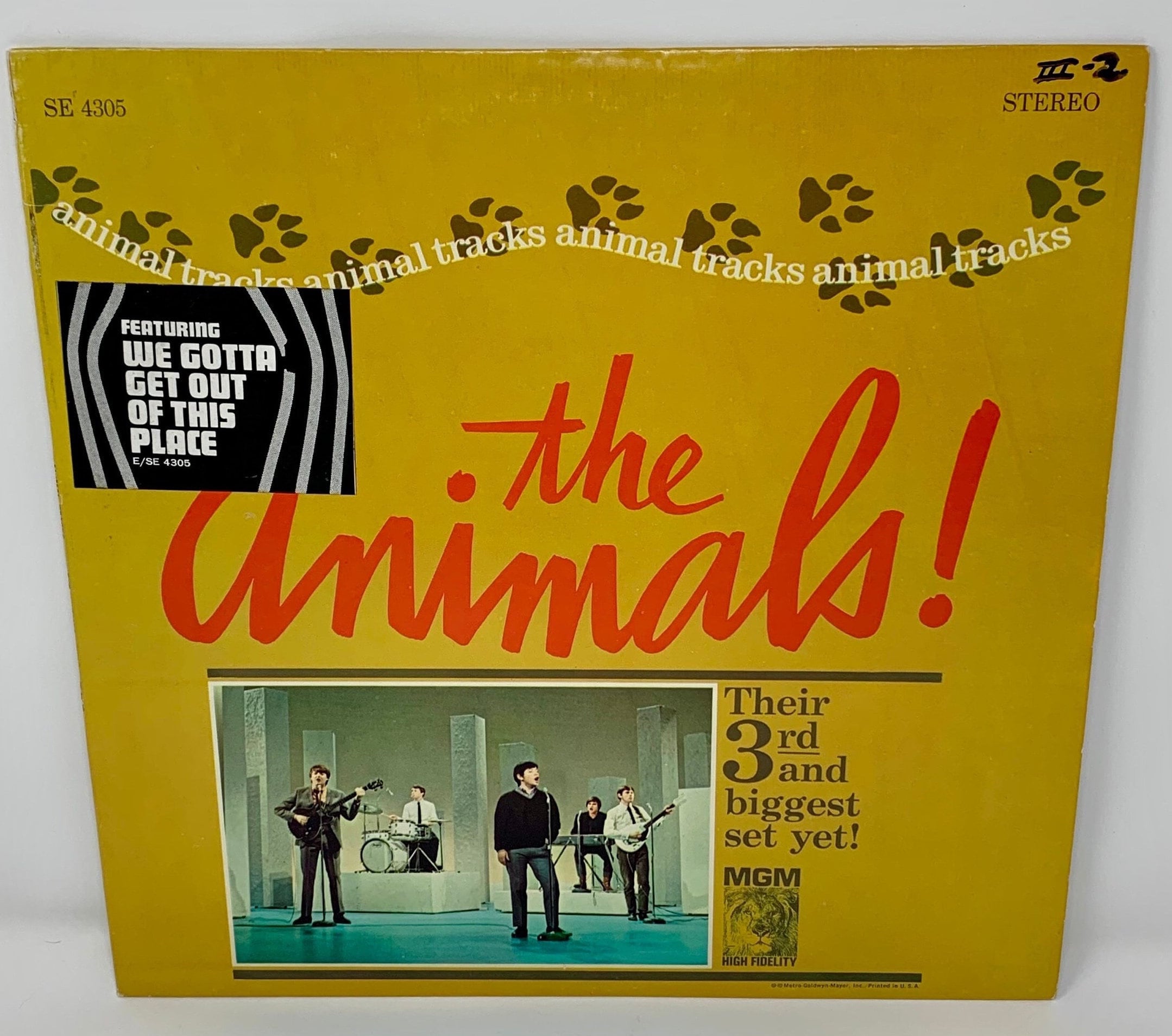 Authentic 1965 the Animals Animal Tracks near Mint Vinyl LP MGM Records ...