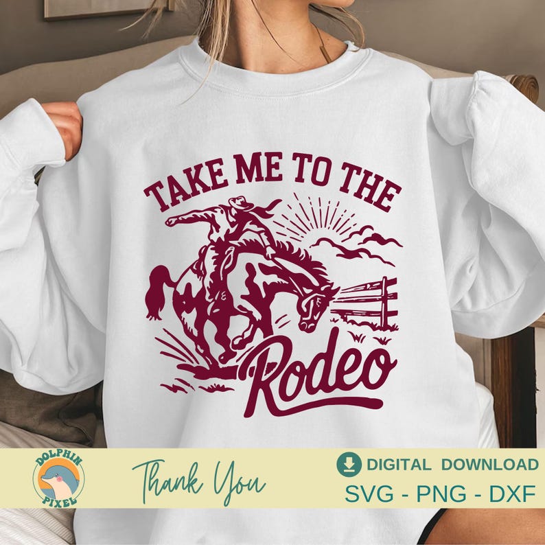 Vintage Rodeo Cowboy SVG: Western Meme Design (digital Download, 6 ...