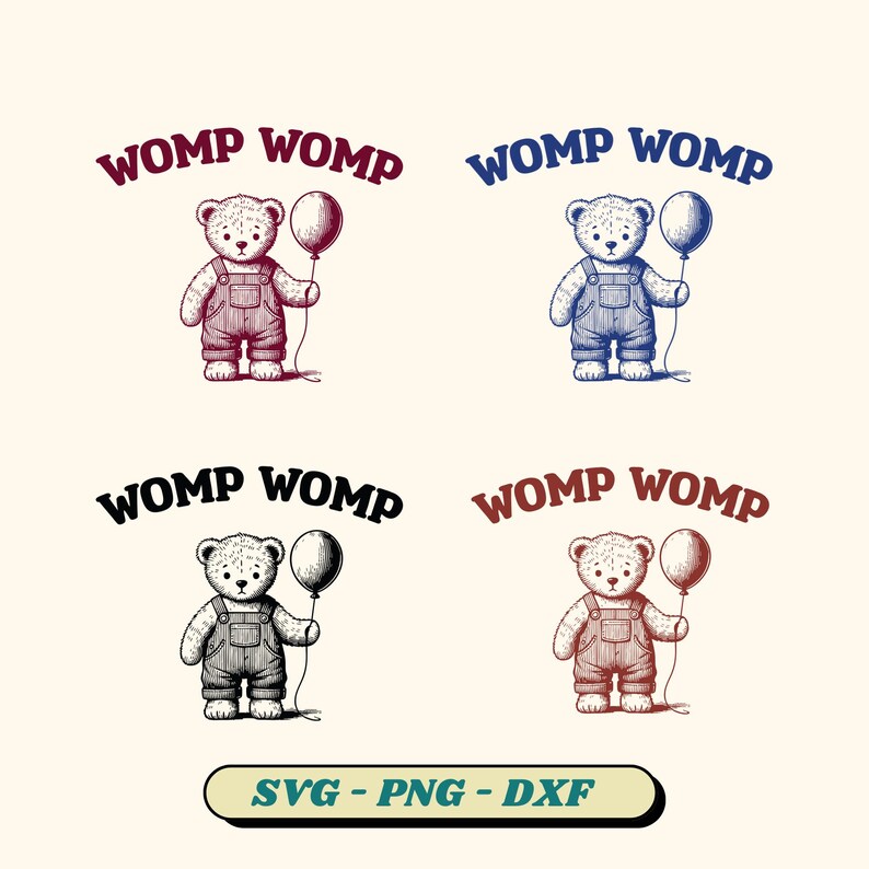 Womp Womp Sad Bear SVG, Retro Meme (digital Download) - Etsy Canada