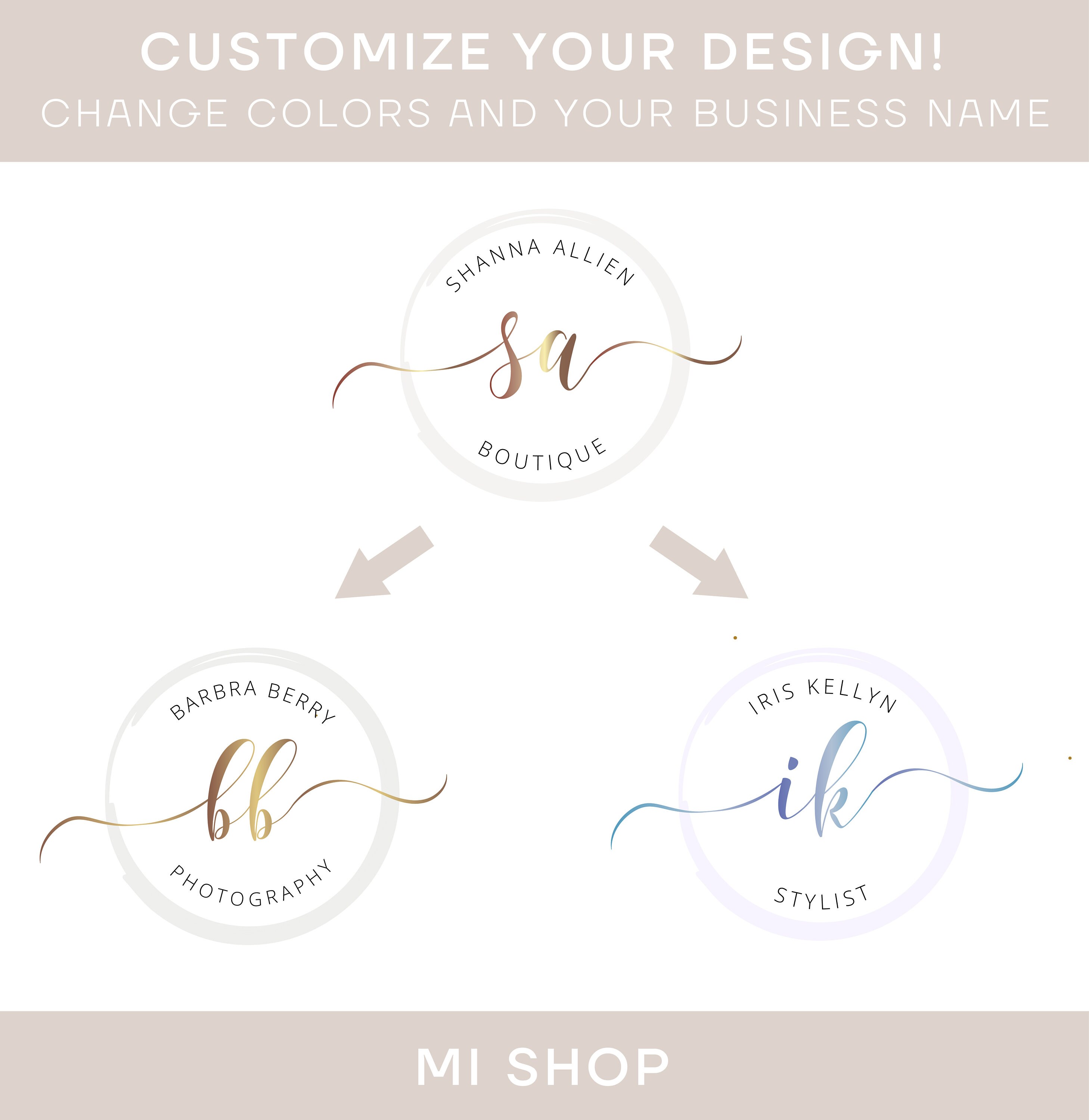 Logo Design for Boutique, Ready-made Kit for Branding, Custom Logo ...