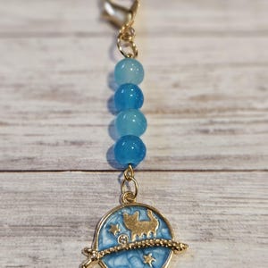 Blue Moon Keychain - Beaded Keychains With Moon-themed Charm Beaded Bag ...