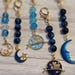 Blue Moon Keychain - Beaded Keychains With Moon-themed Charm Beaded Bag ...