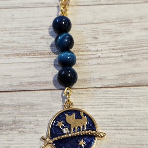 Blue Moon Keychain - Beaded Keychains With Moon-themed Charm Beaded Bag ...