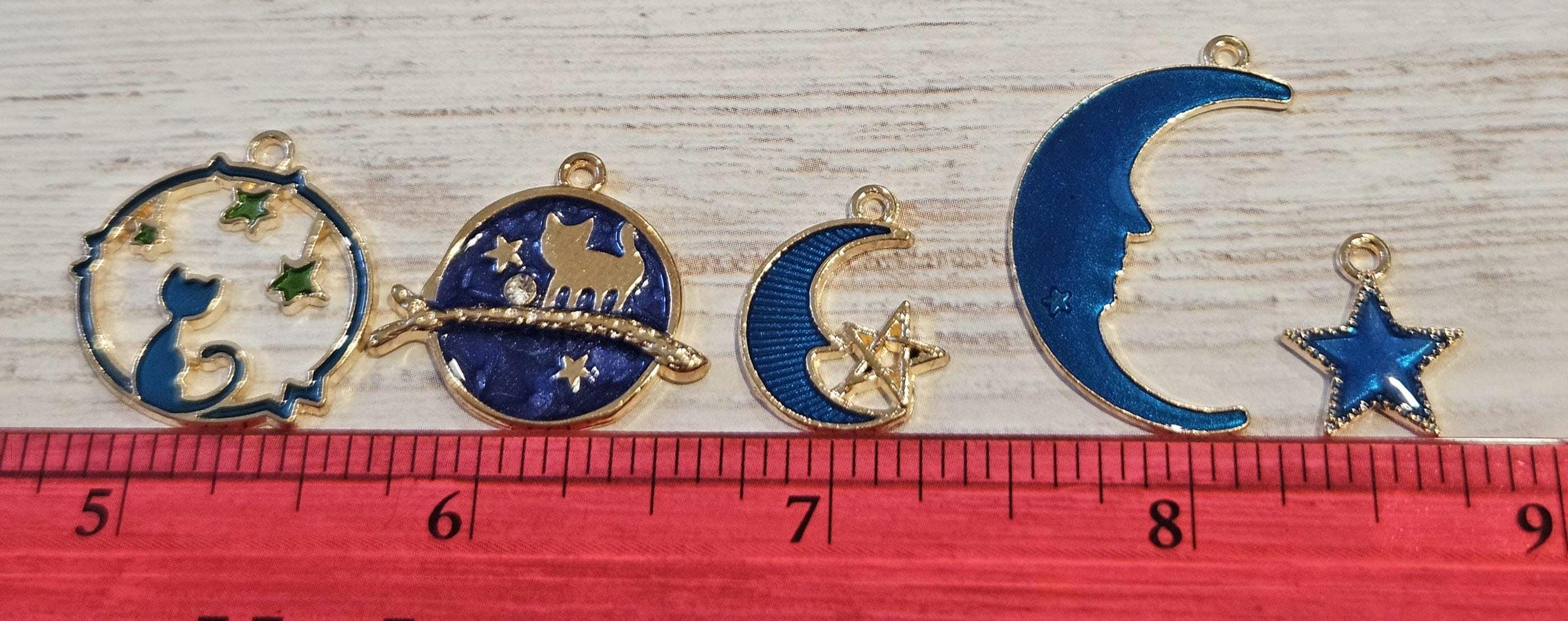 Blue Moon Keychain - Beaded Keychains With Moon-themed Charm Beaded Bag ...