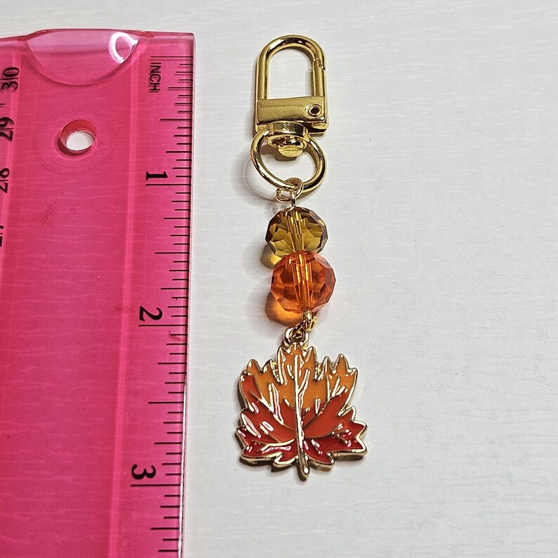 Fall Bag Charm, Tumbler Charm, Autumn Leaf Purse Charm - Etsy