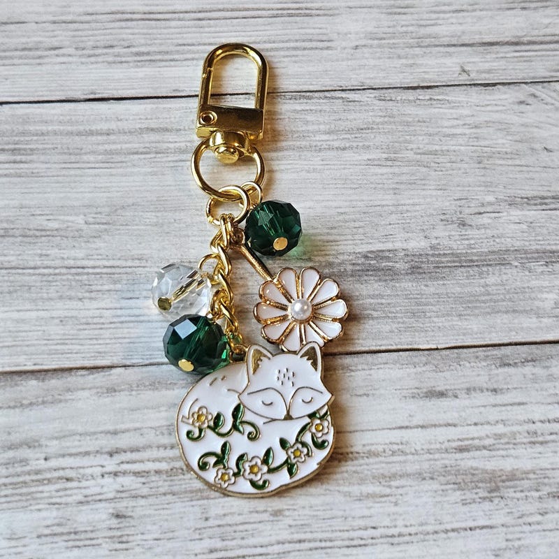 Gold Fox Key Chain - Etsy