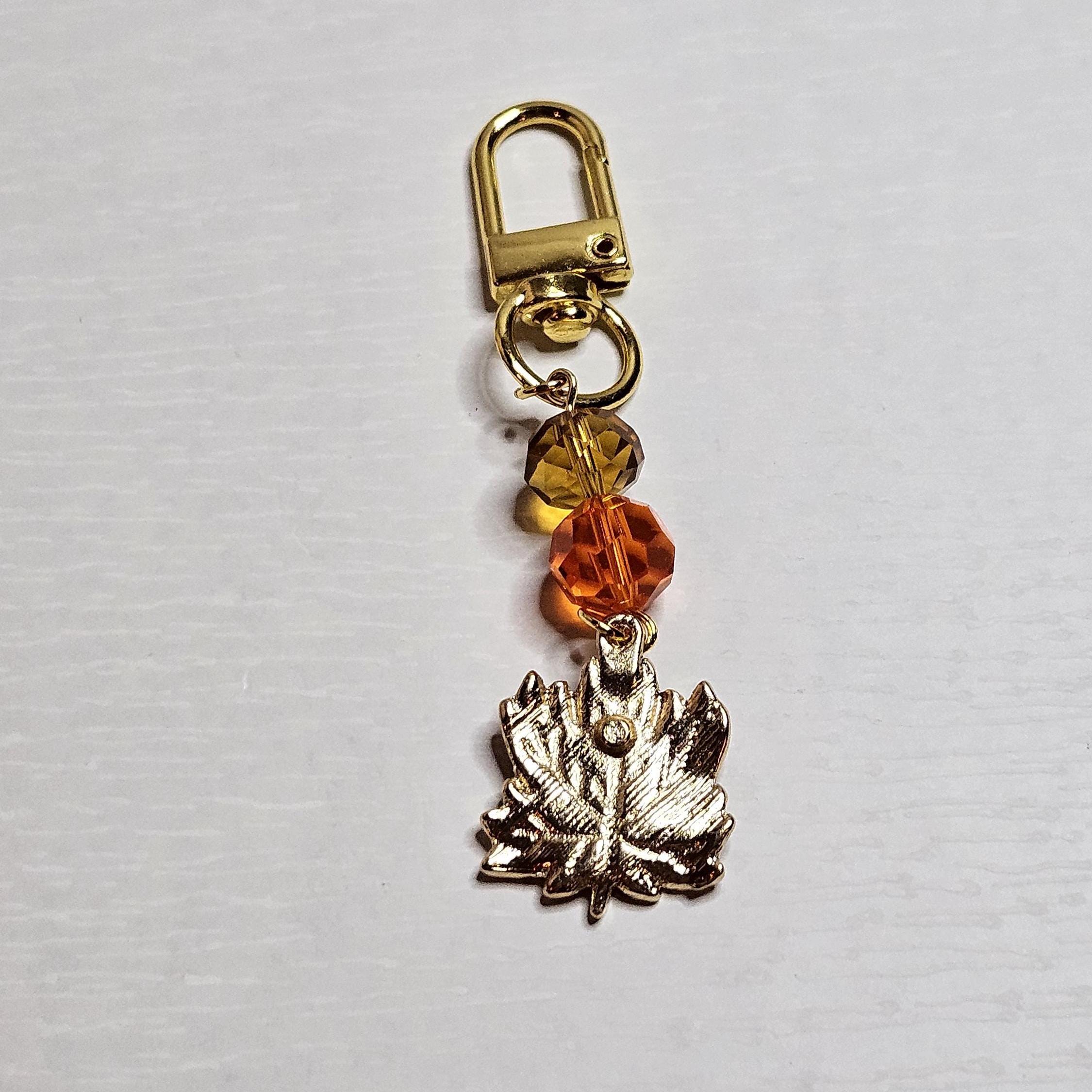Fall Bag Charm, Tumbler Charm, Autumn Leaf Purse Charm - Etsy