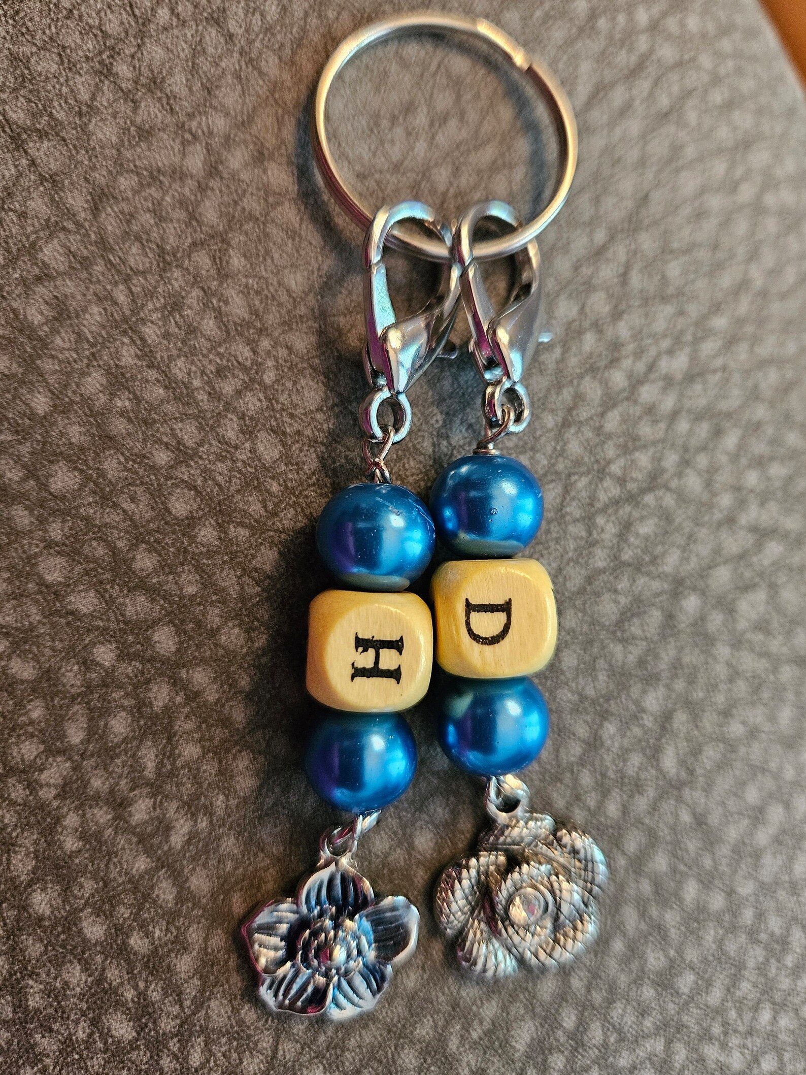 Blue Flower Fun Stitch Markers for Knitting and Crochet Unique Handmade ...