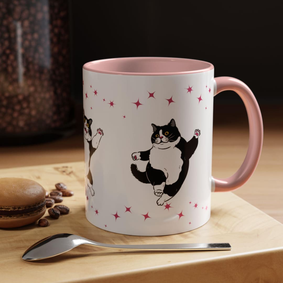 Cat Lover Mug, Cute Tuxedo Cat Coffee Cup, Unique Animal Gift, Pet ...