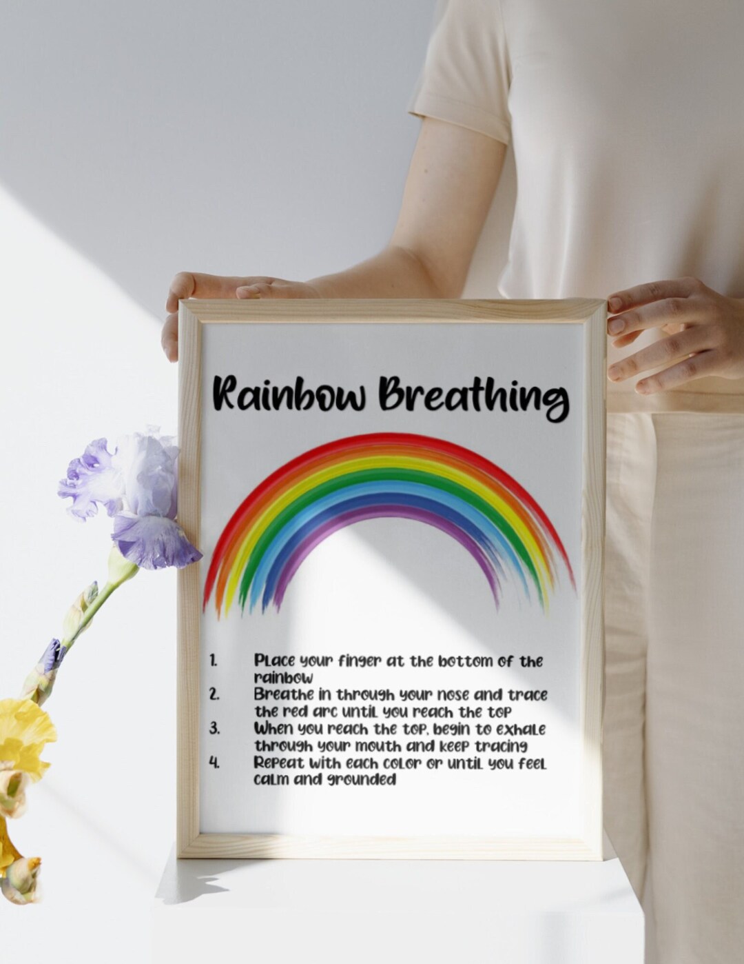RAINBOW BREATHING POSTER Pdf - Etsy