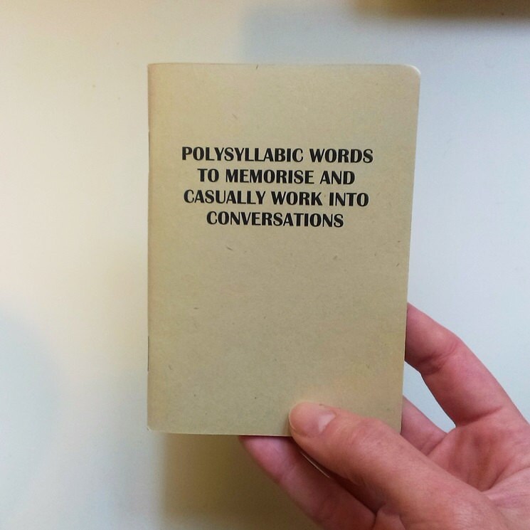 Pocket Notebook Polysyllabic Words to Memorise and Casually - Etsy