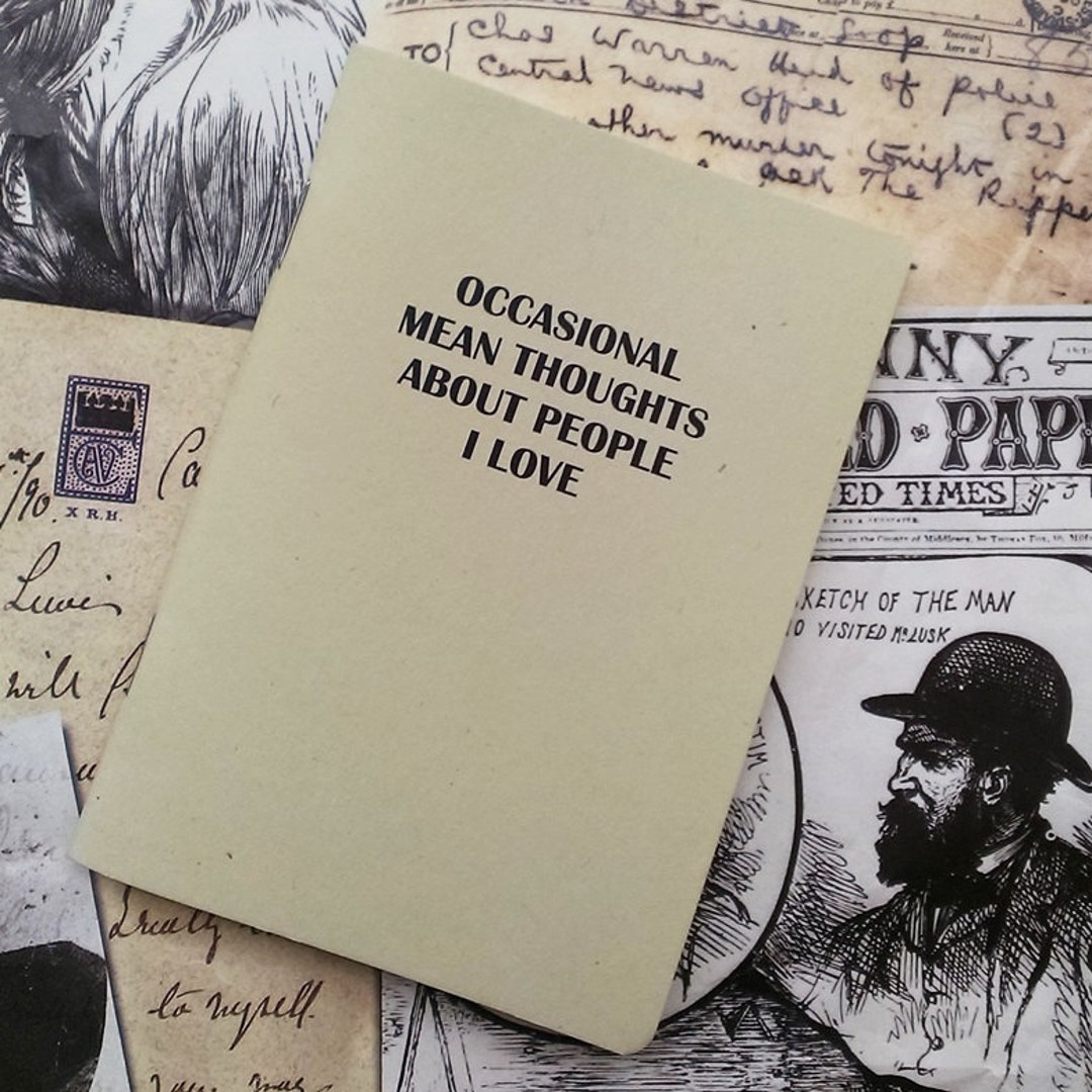 Pocket Notebook- Occasional Mean Thoughts About People I Love - Etsy