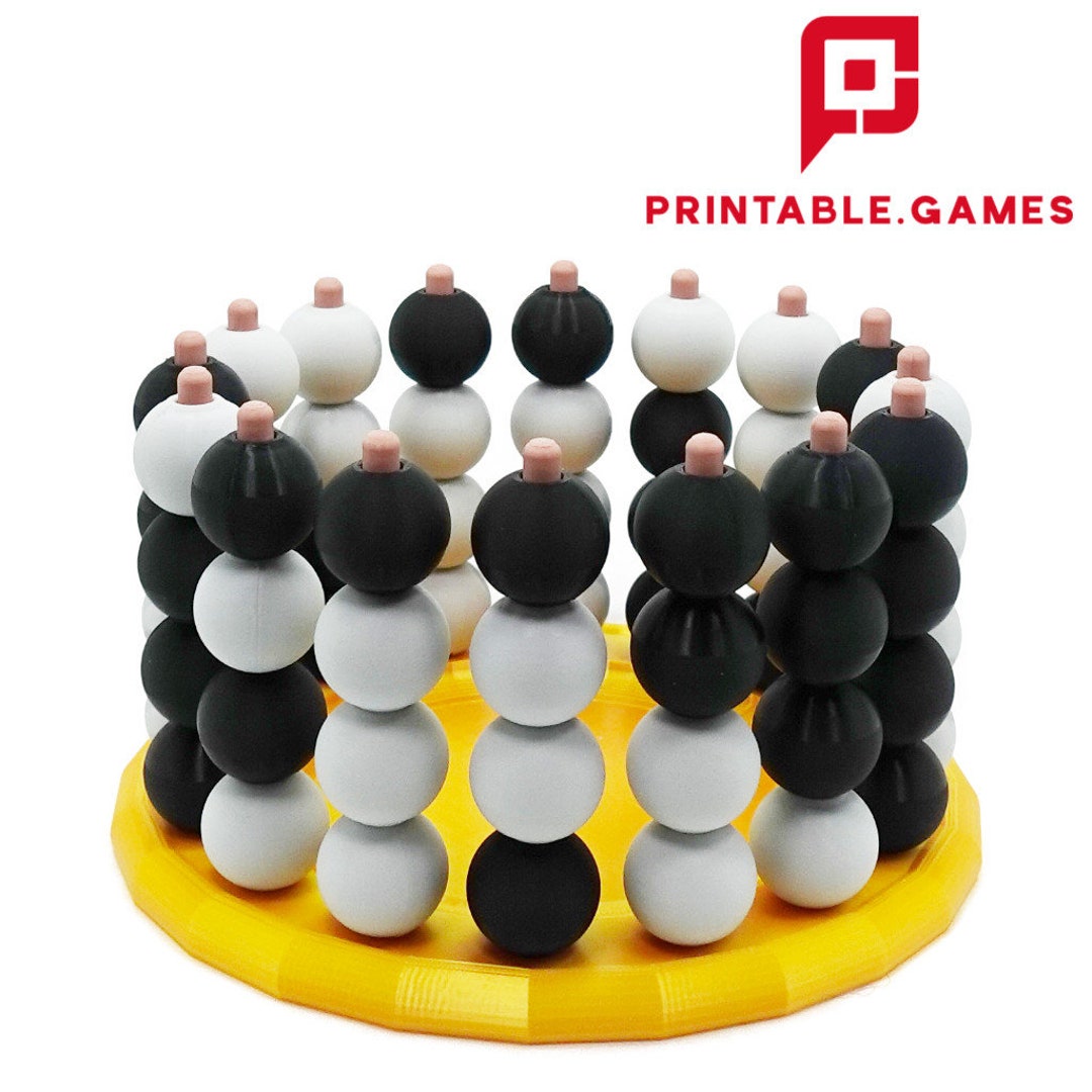 3D Printable Game, 3D FOUR in a Row includes 4 Different Versions STL ...