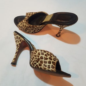 1950's High Heels, Springolator Shoes, Cheetah Leopard Animal Print ...