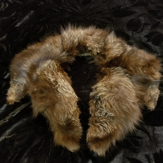 Vintage Fox Fur Wrap, Brown Collar Piece, Mid Century… - Gem