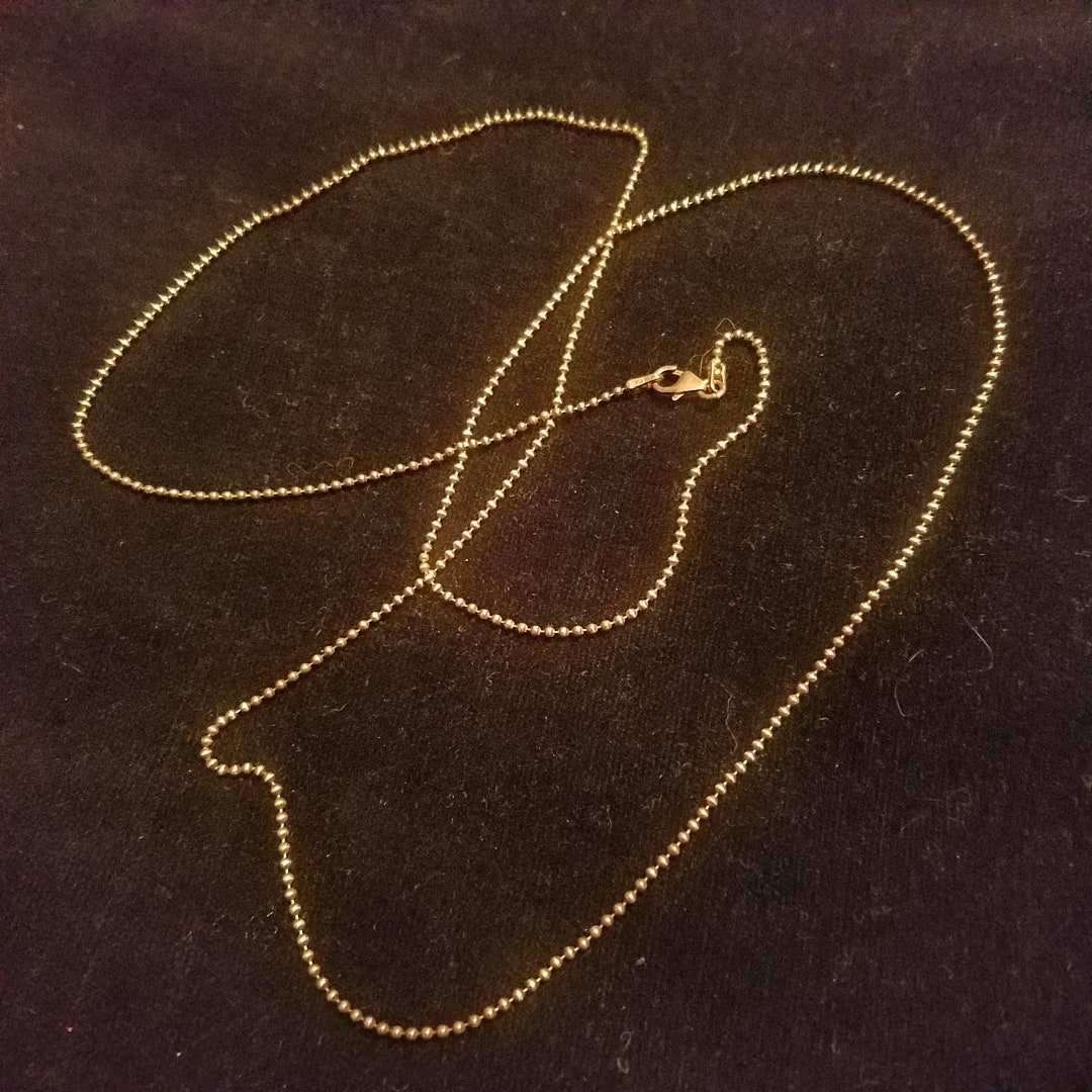 Vintage Sterling Silver 30 Inch Ball Chain Necklace - Etsy