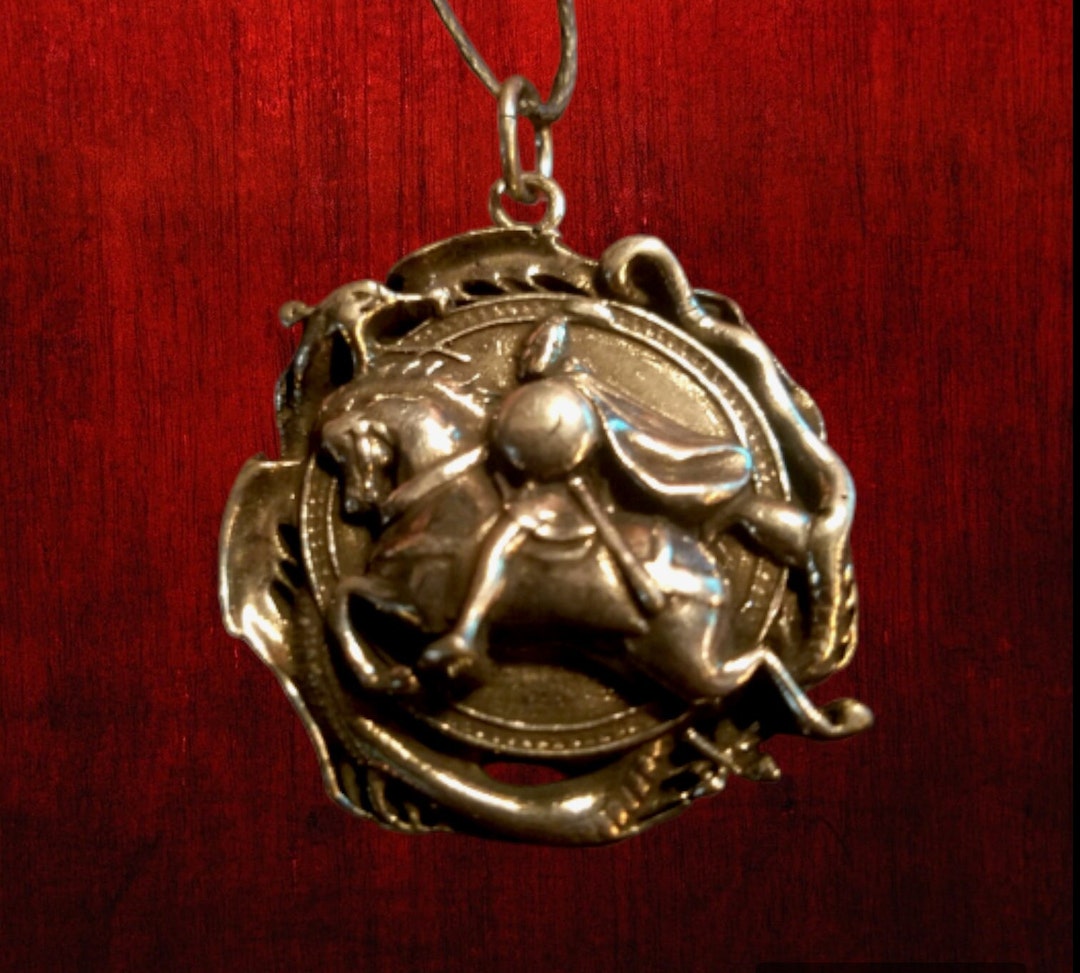 Medieval Knight Pendant Celtic Jewelry Viking Shield Man on - Etsy