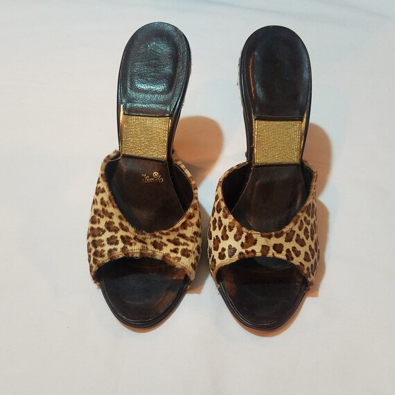 1950's High Heels, Springolator Shoes, Cheetah Leopar… - Gem