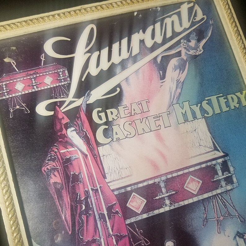 Circus Sideshow Art, Laurant's Great Casket Mystery Print, Lithograph ...