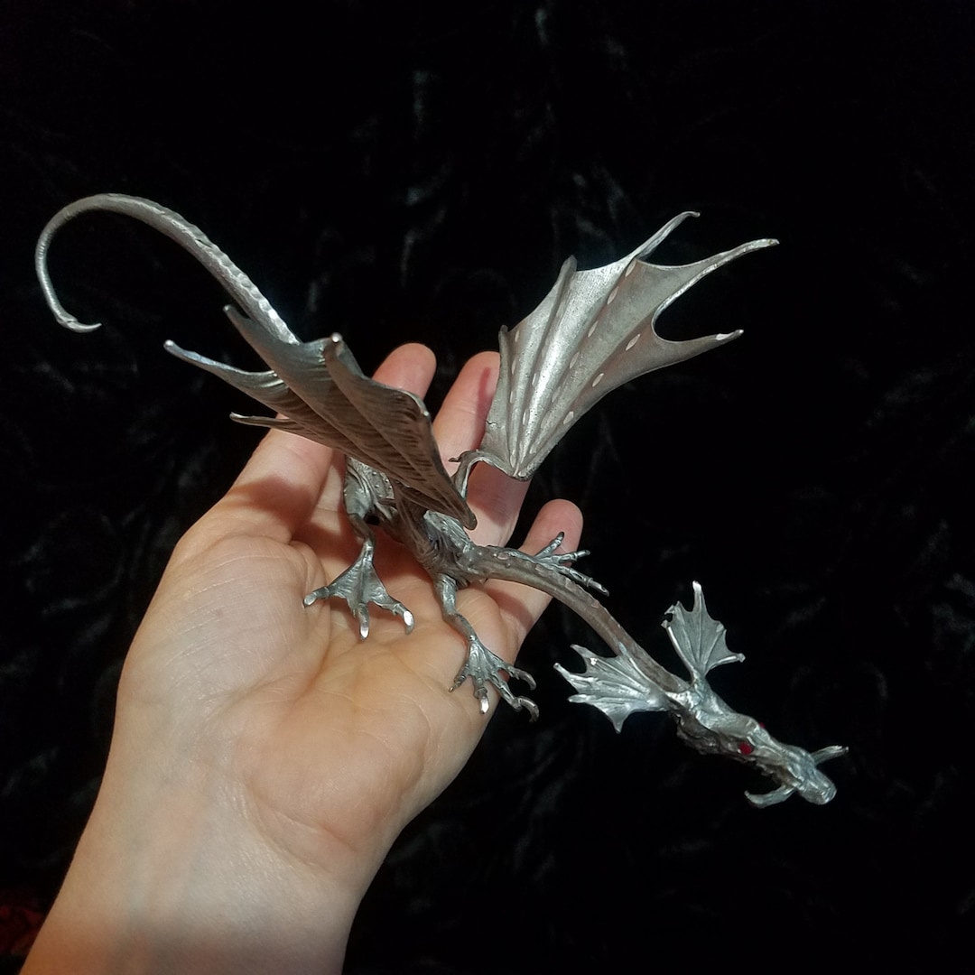 Vintage Large Pewter Dragon Statue Figurine, Game of Thrones Khaleesi ...