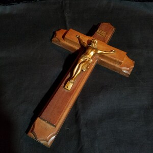 Vintage Crucifix, Made of Wood Crucifix, Catholic Last Rites Kit, Sick ...