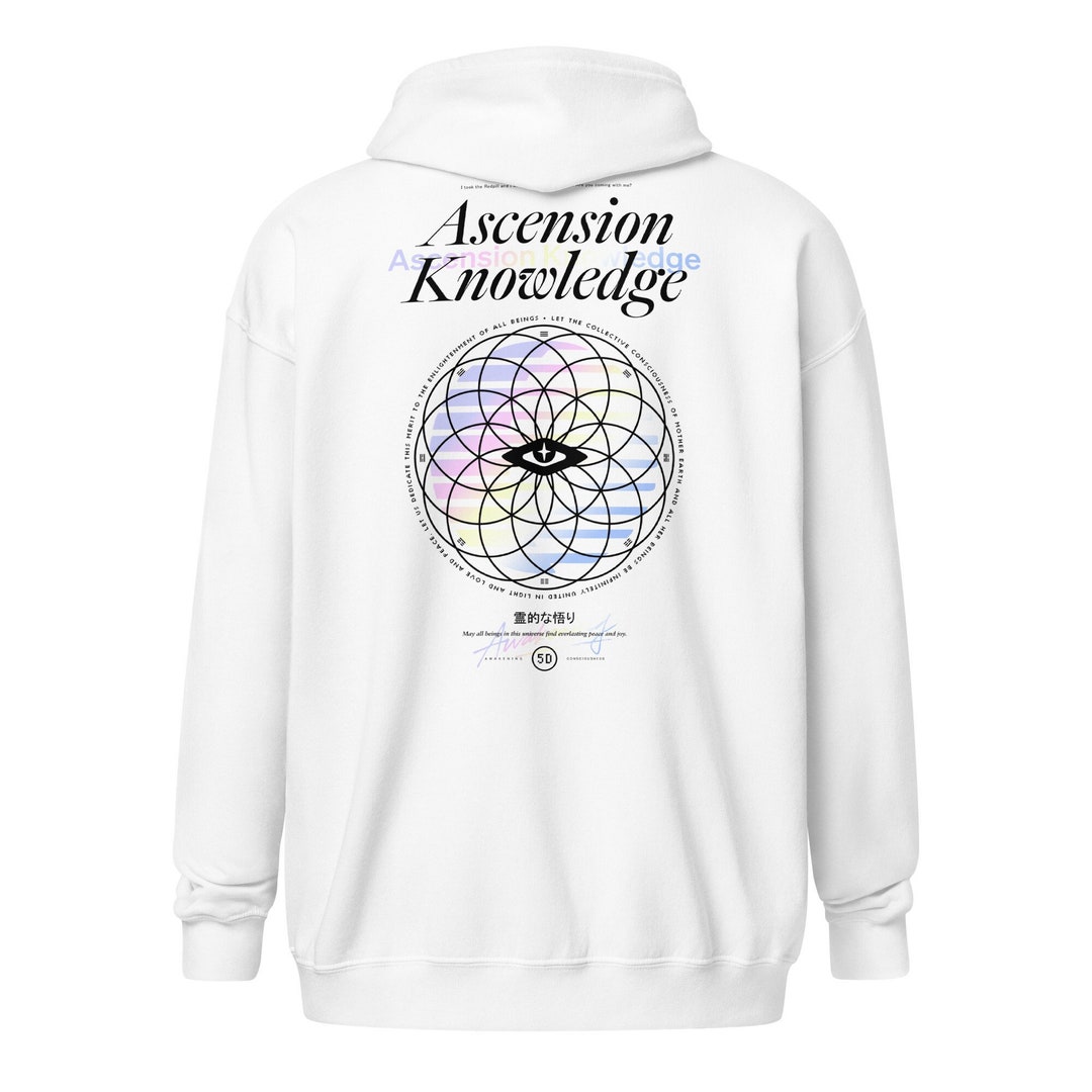 Ascension Knowledge Sacred Geometry Zip Hoodie - Etsy