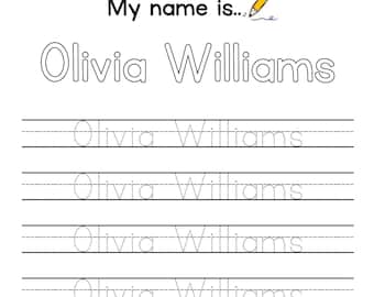 Editable Name Tracing Worksheets, Personalized Name Writing Practice, Fun Learning Activity ...
