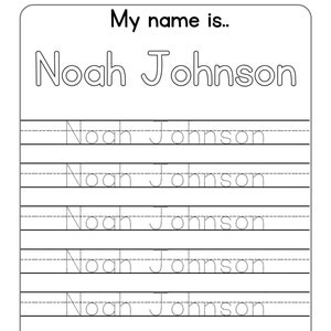 Editable Name Tracing Worksheets, Personalized Name Writing Practice ...