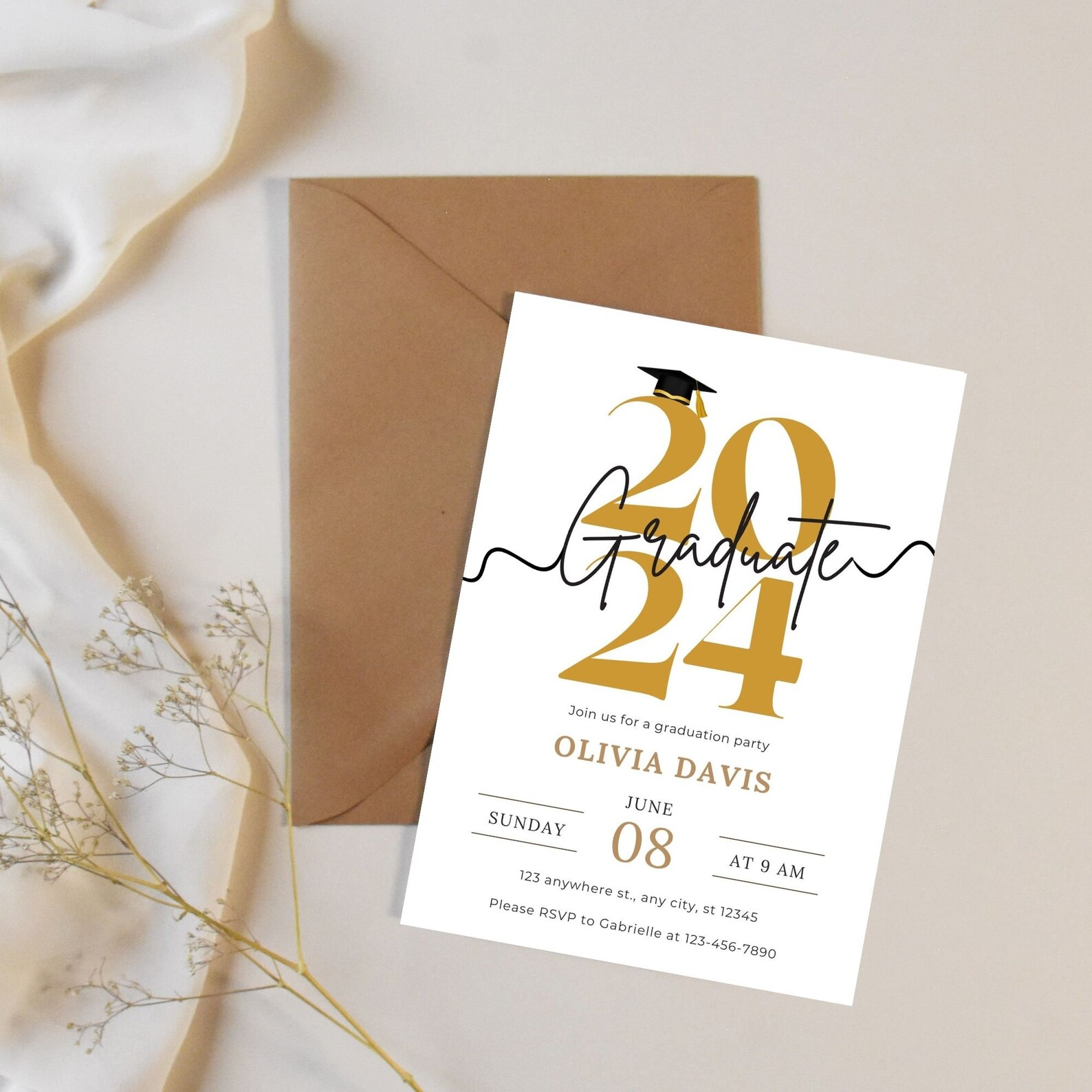 Class of 2024 Graduation Invitation Graduation Party Invitation High ...