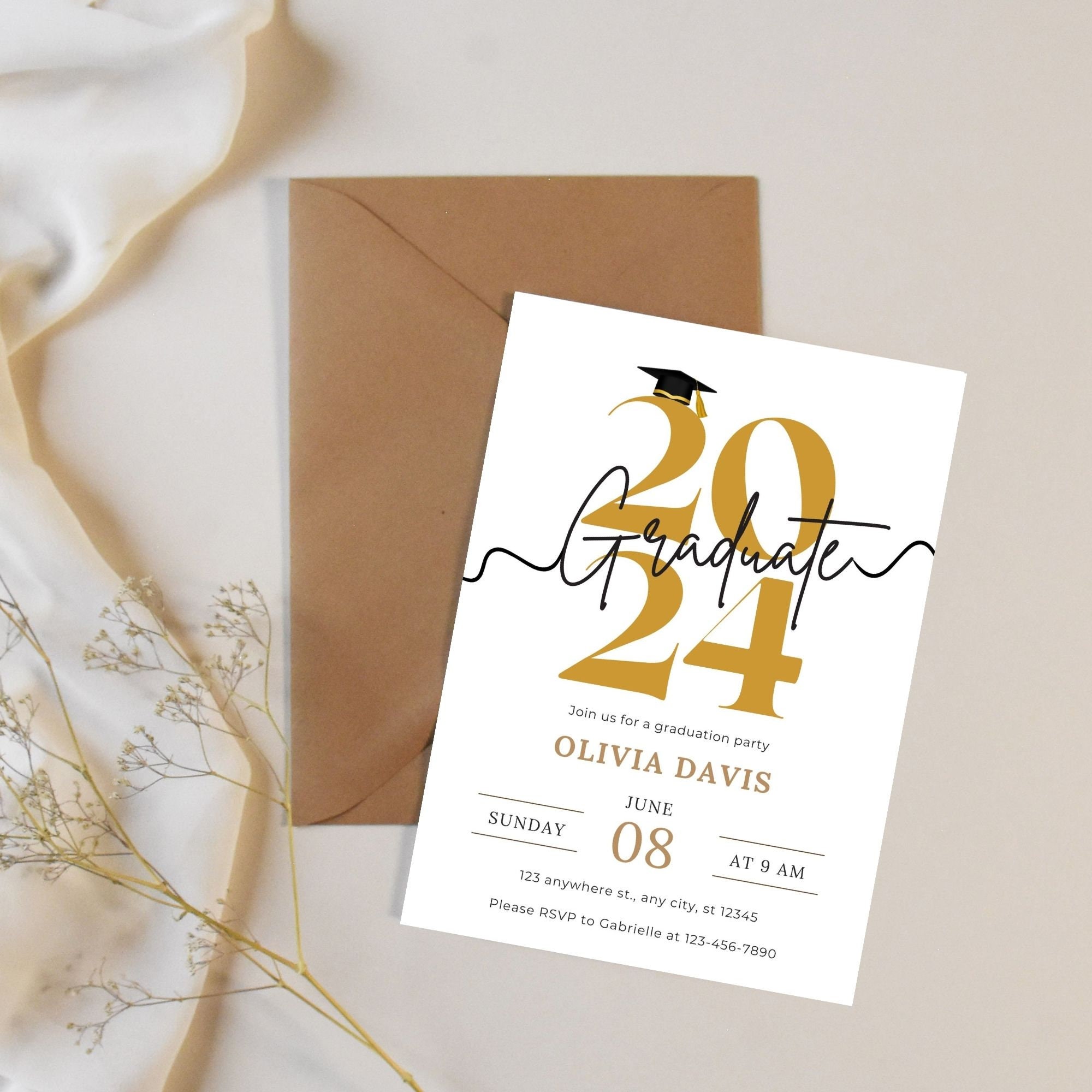 Class of 2024 Graduation Invitation Graduation Party Invitation High ...