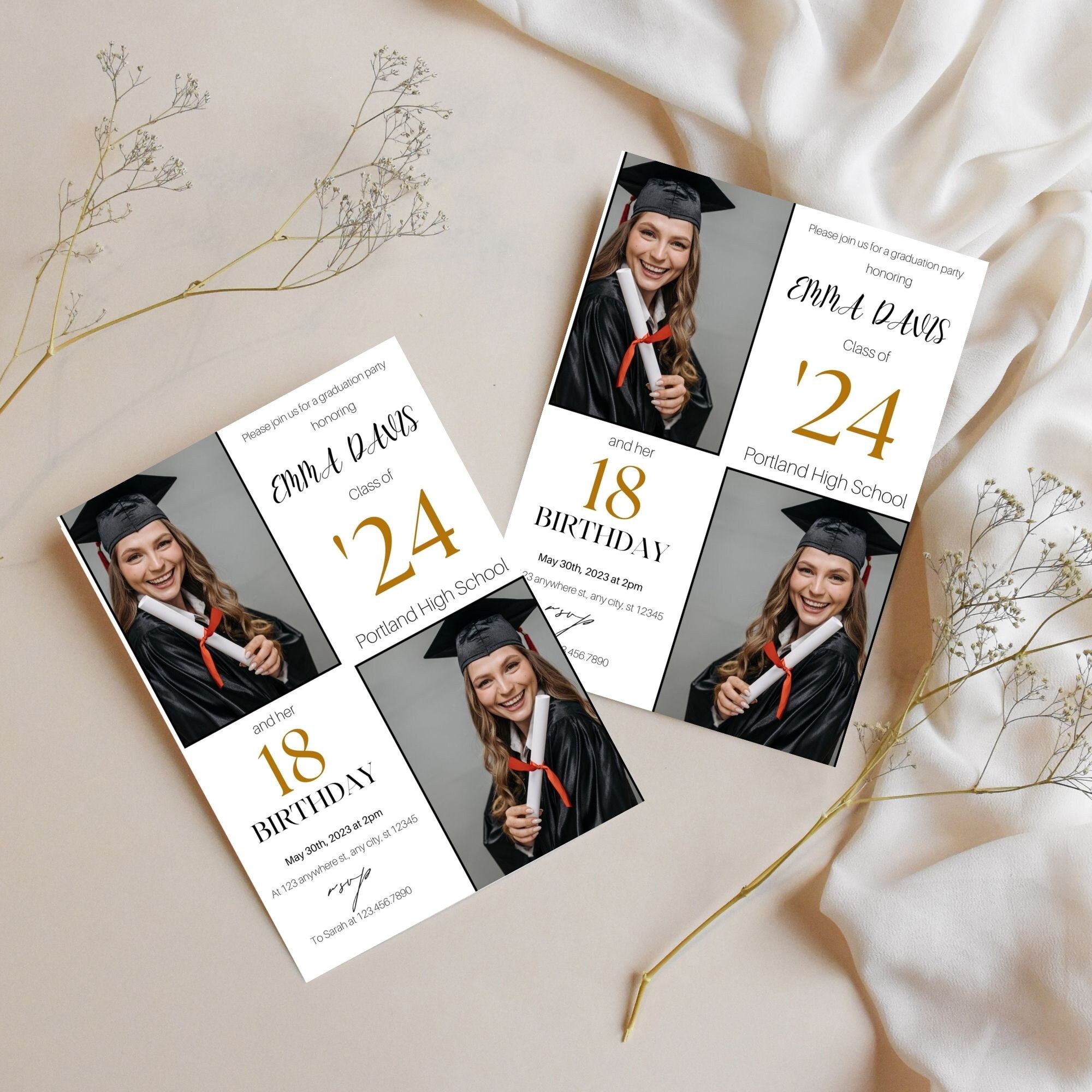 Class of 2024 Graduation Invitation Graduation Party Invitation High ...