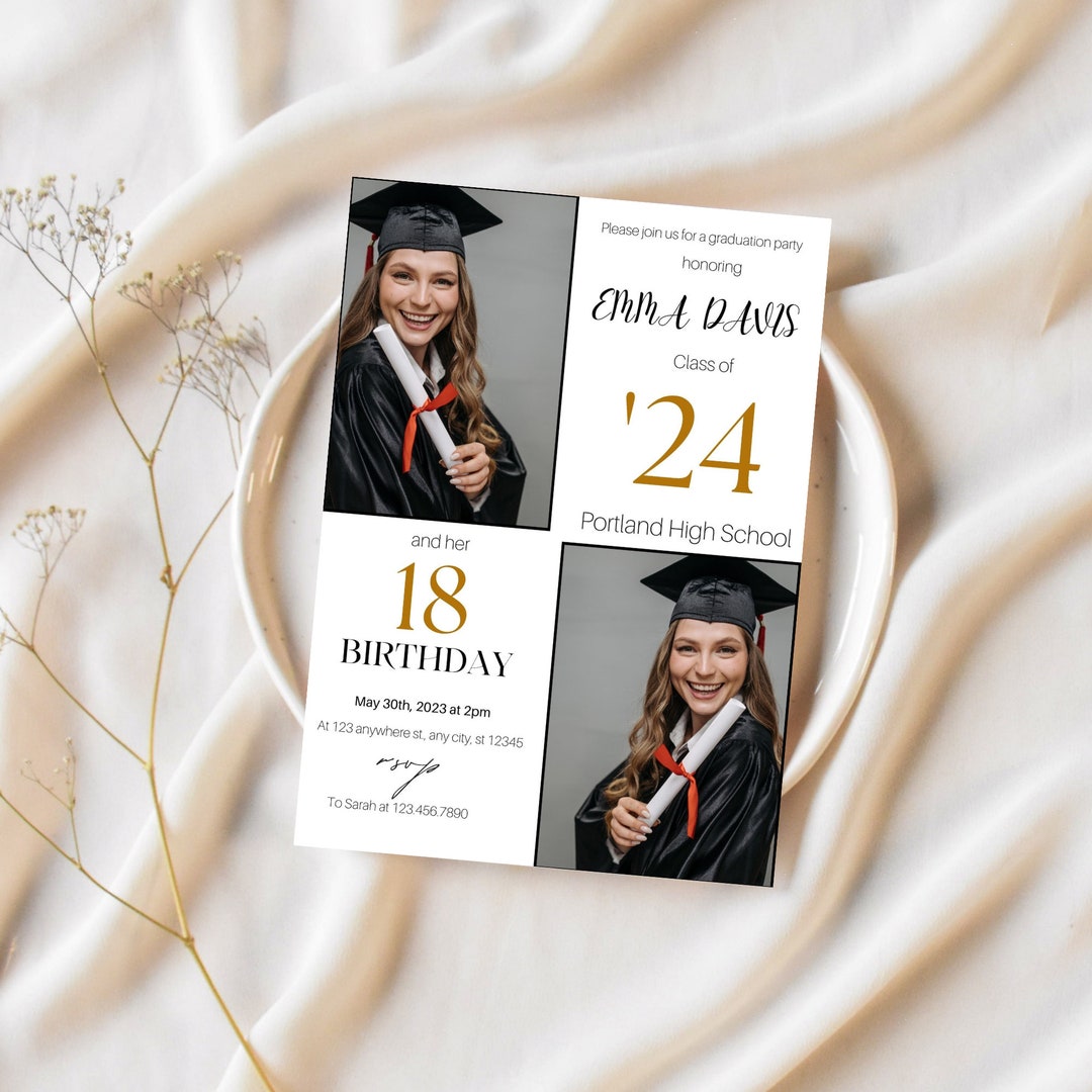 Class of 2024 Graduation Invitation Graduation Party Invitation High ...