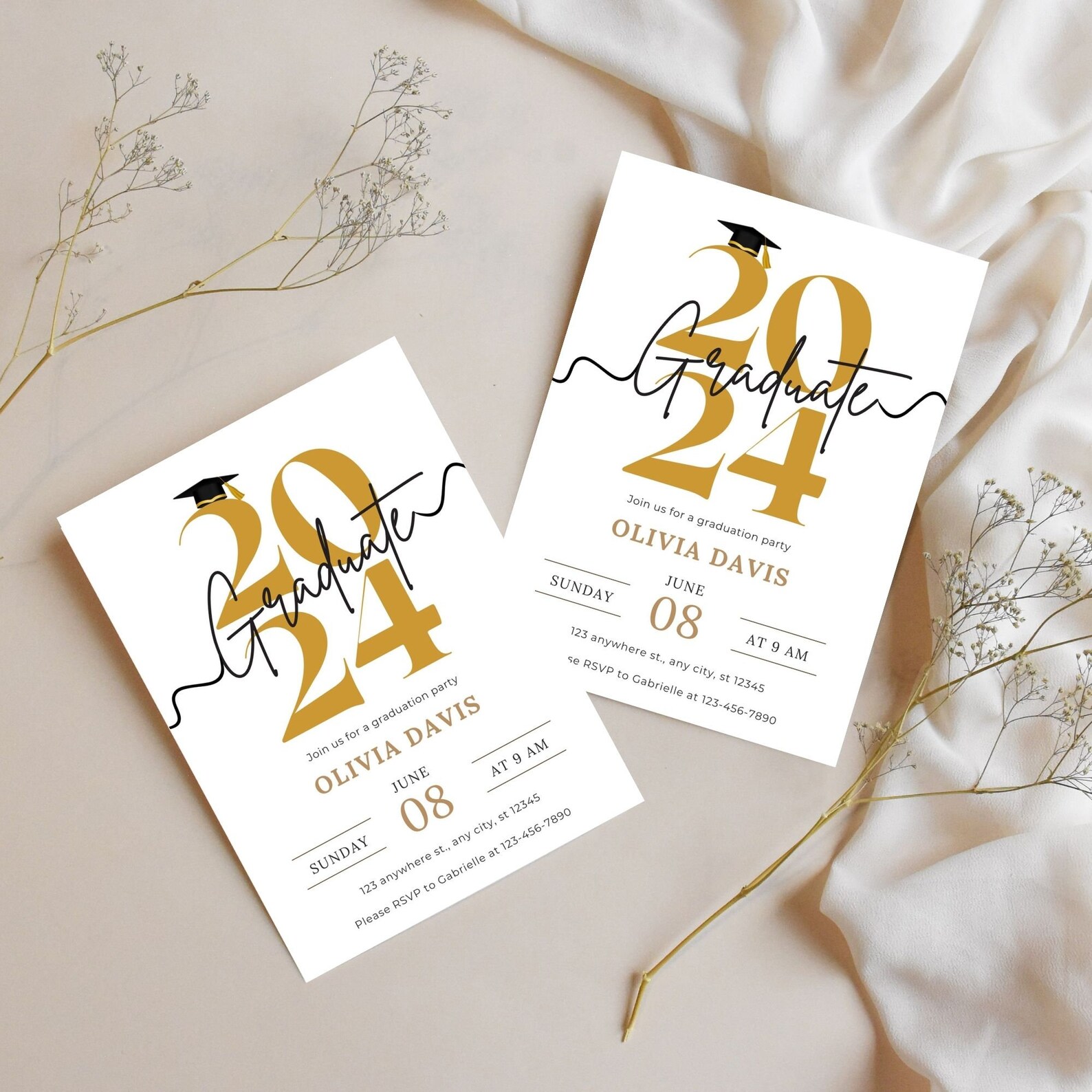 Class of 2024 Graduation Invitation Graduation Party Invitation High ...