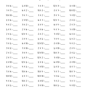 30 Printable Math Multiplication Worksheets for Kids - Fill in the ...