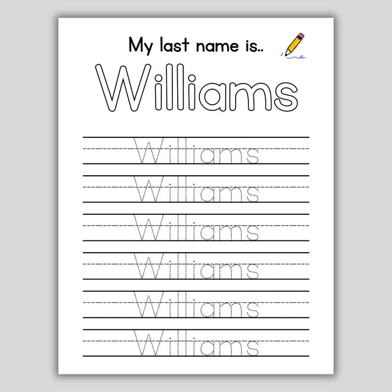 Editable Name Tracing Worksheets, Personalized Name Writing Practice ...