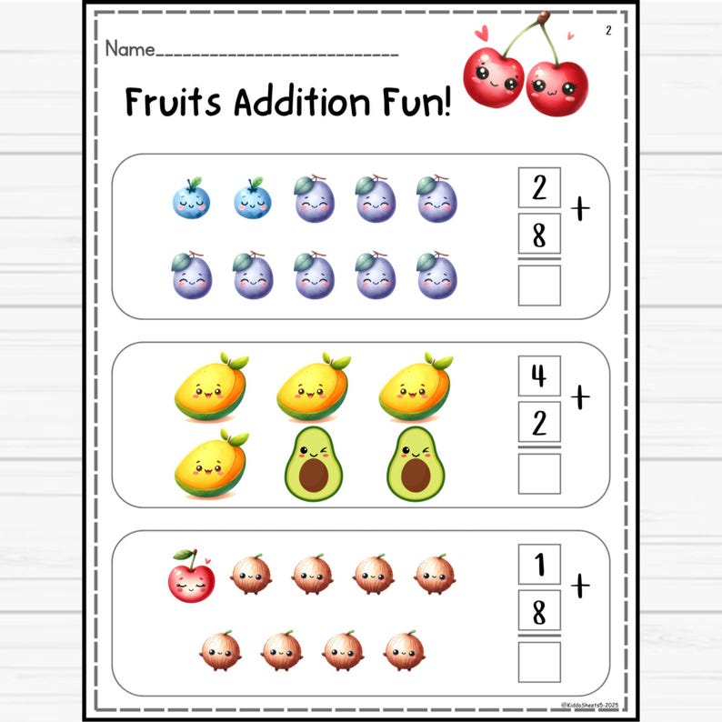 Addition With Pictures Sum up to 1–10 | Kindergarten Math Worksheets ...