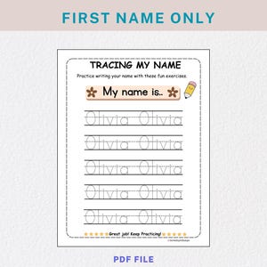 Editable Name Tracing Worksheets, Personalized Name Writing Practice ...