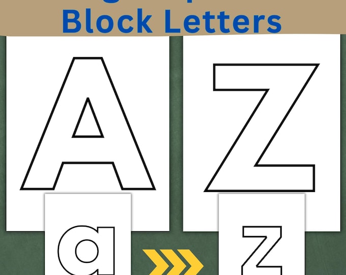 Large Printable Alphabet Letters A-Z. - Etsy Canada