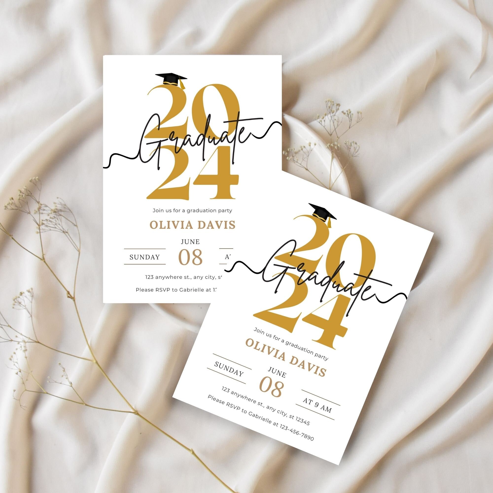 Class of 2024 Graduation Invitation Graduation Party Invitation High ...