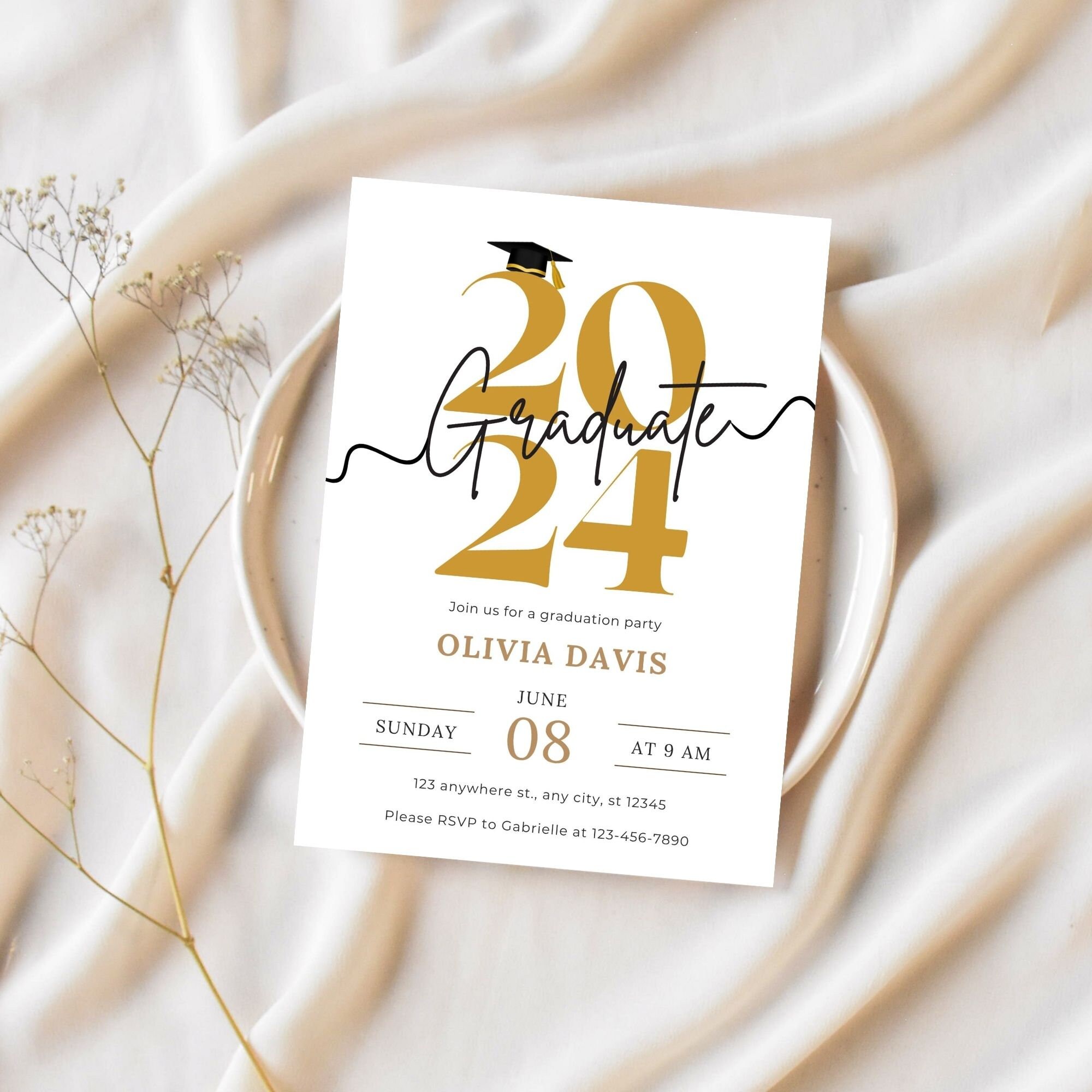 Class of 2024 Graduation Invitation Graduation Party Invitation High ...