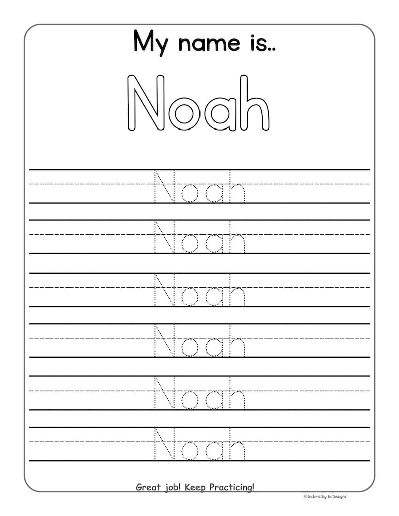 Editable Name Tracing Worksheets, Personalized Name Writing Practice ...