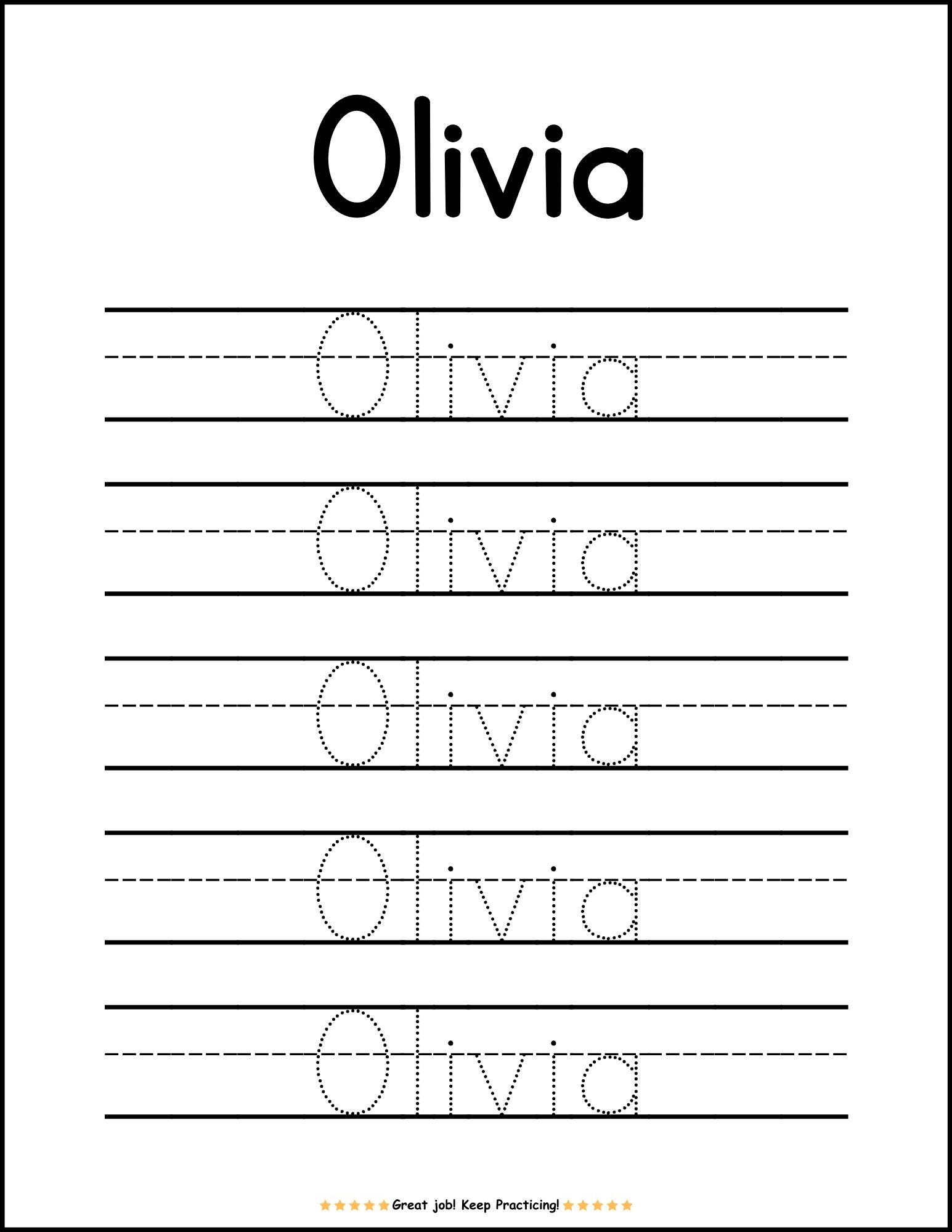 Editable Name Tracing Worksheets, Pre-k Custom Name Tracing Worksheet ...
