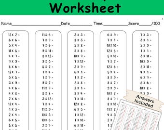 15 Fun Design Printable Multiplication Worksheets for Maths Drills ...
