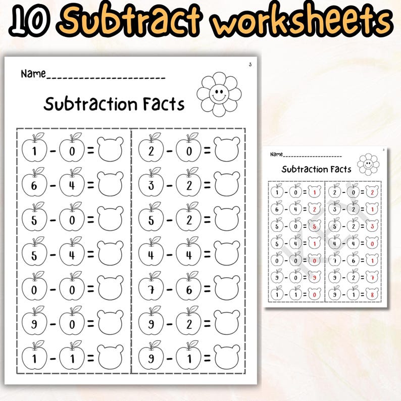 Addition and Subtraction Worksheets | 20 Math Facts Practice Pages ...