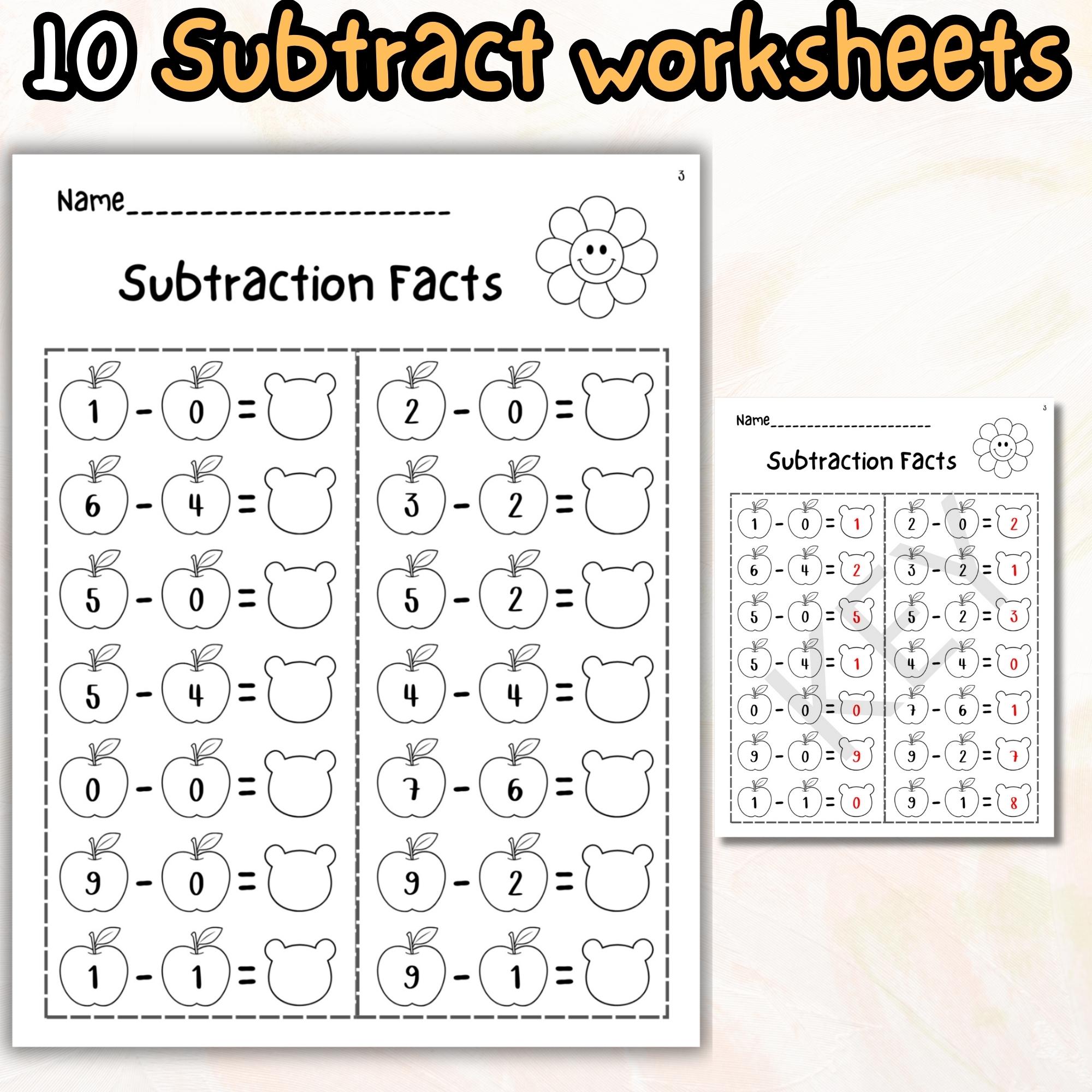 Addition and Subtraction Worksheets | 20 Math Facts Practice Pages ...
