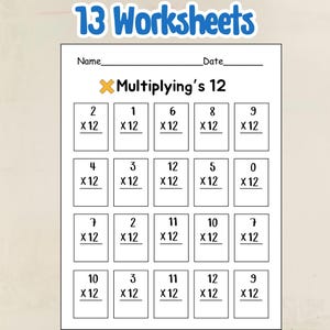Multiplication Worksheets 0-12 | Times Table Practice | 2nd-5th Grade ...