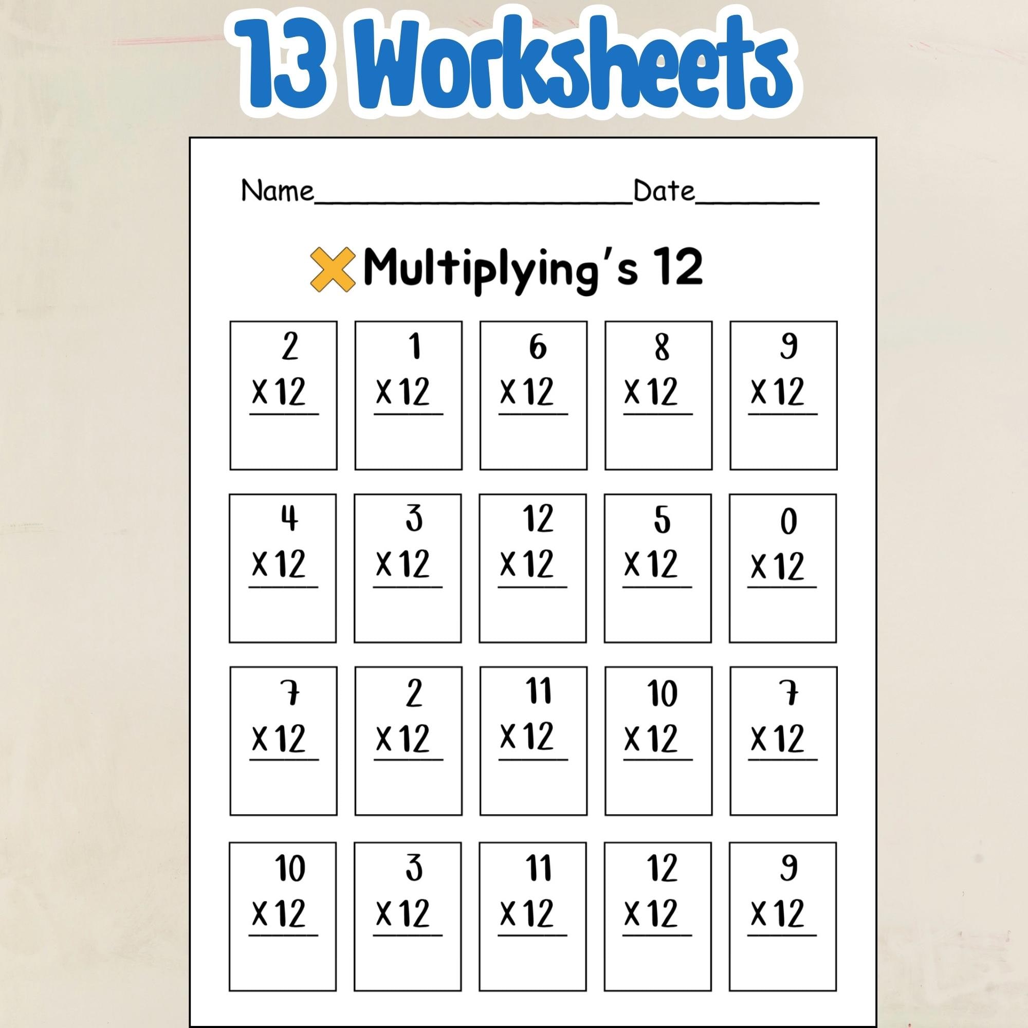 Multiplication Worksheets 0-12 | Times Table Practice | 2nd-5th Grade ...