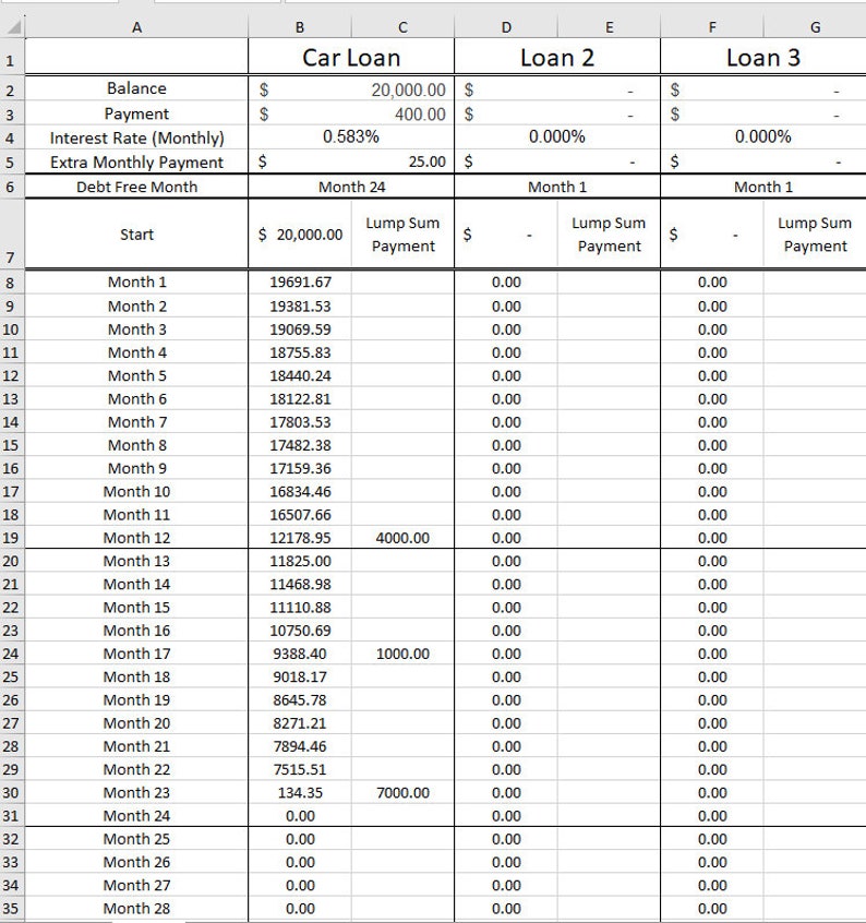 Organize Your Finances With Excel Loan Payment Tracker Template - Etsy