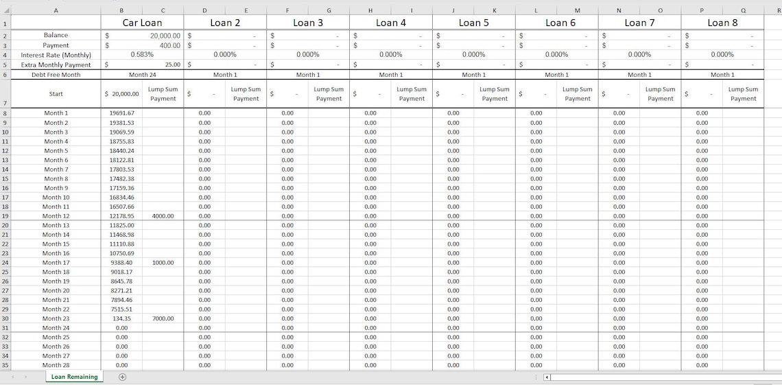 Organize Your Finances With Excel Loan Payment Tracker Template - Etsy
