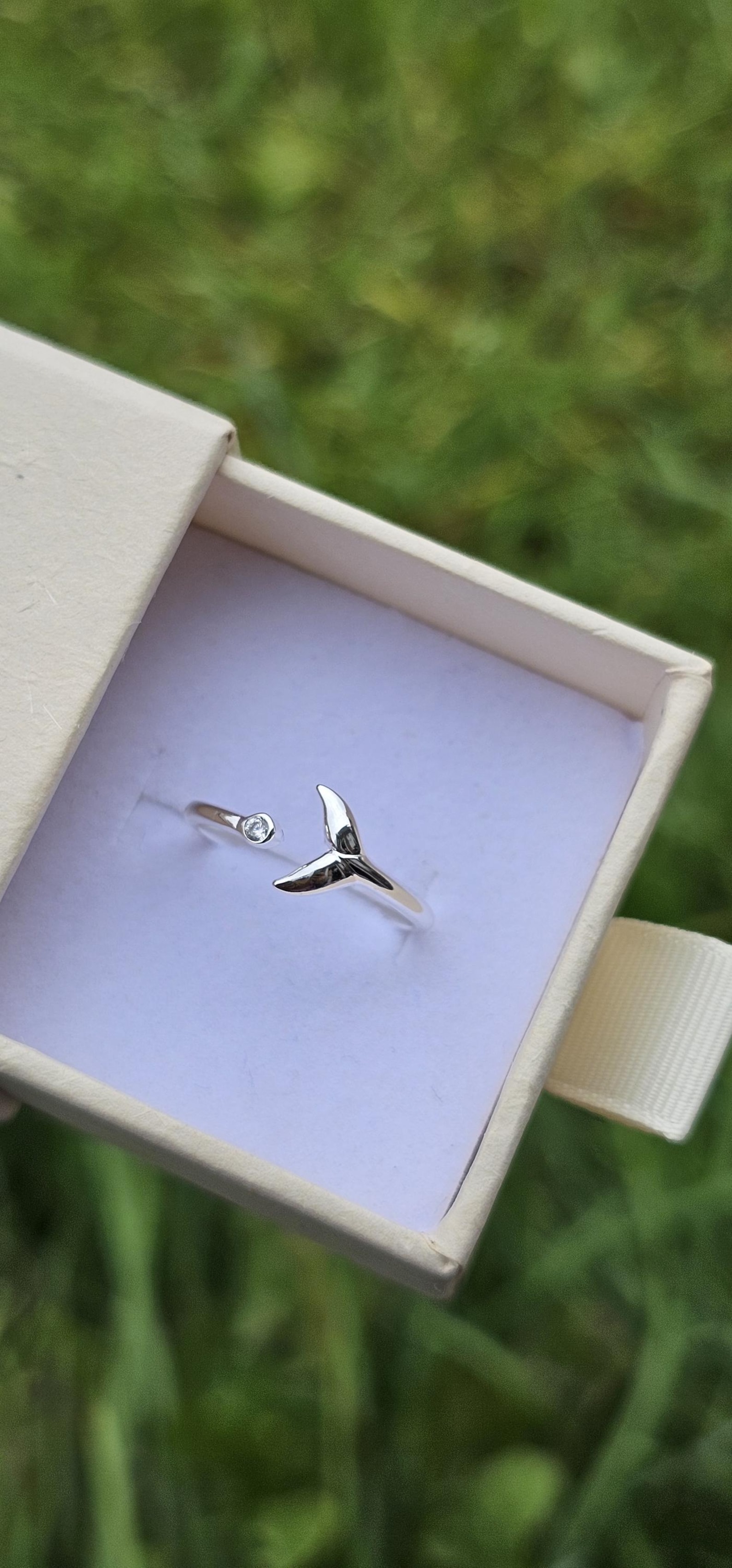 Mermaid Inspired Fish Tail Ring - Sterling Silver Ocean Jewelry - 925 ...